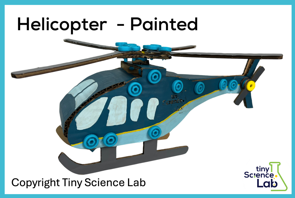 Helicopter Cardboard Construction Model Kit | Makedo Compatible – Tiny ...