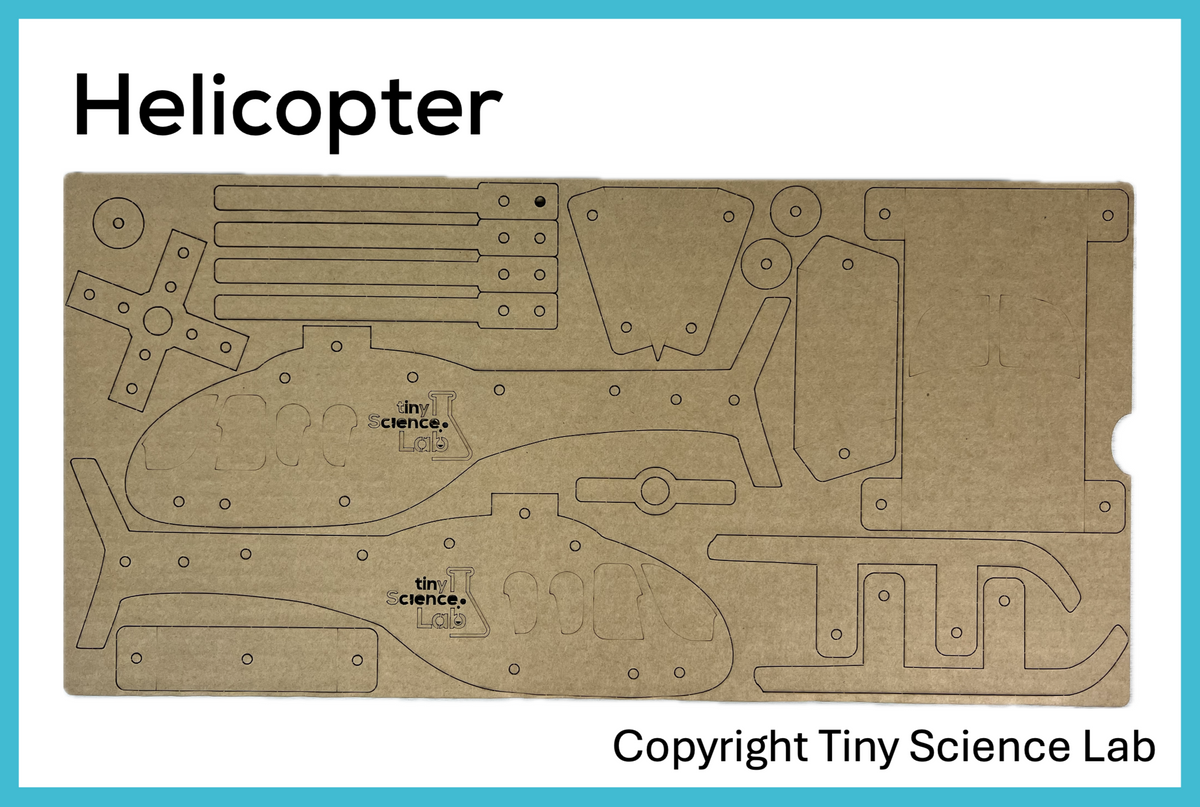 Helicopter Cardboard Construction Model Kit | Makedo Compatible – Tiny ...