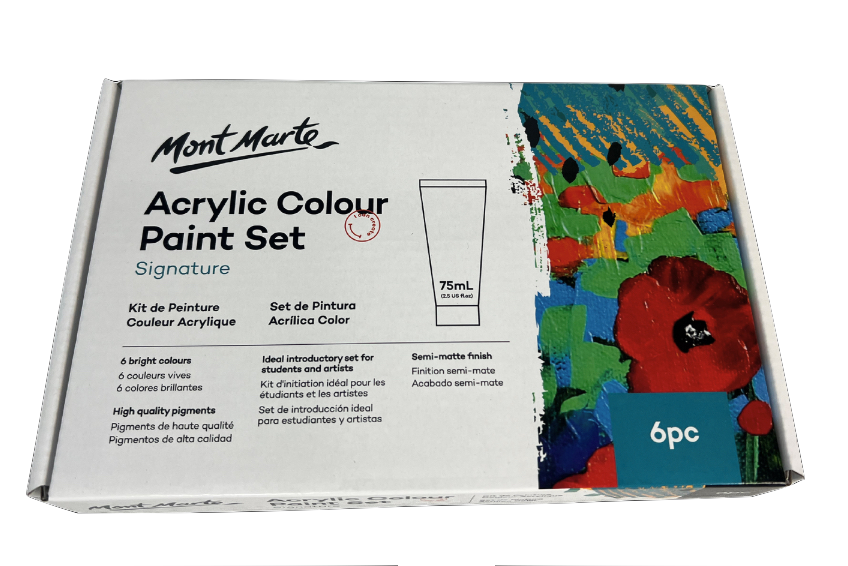 Paints Acrylic Colour Paint Set 6 Bright Colours – Tiny Science Lab