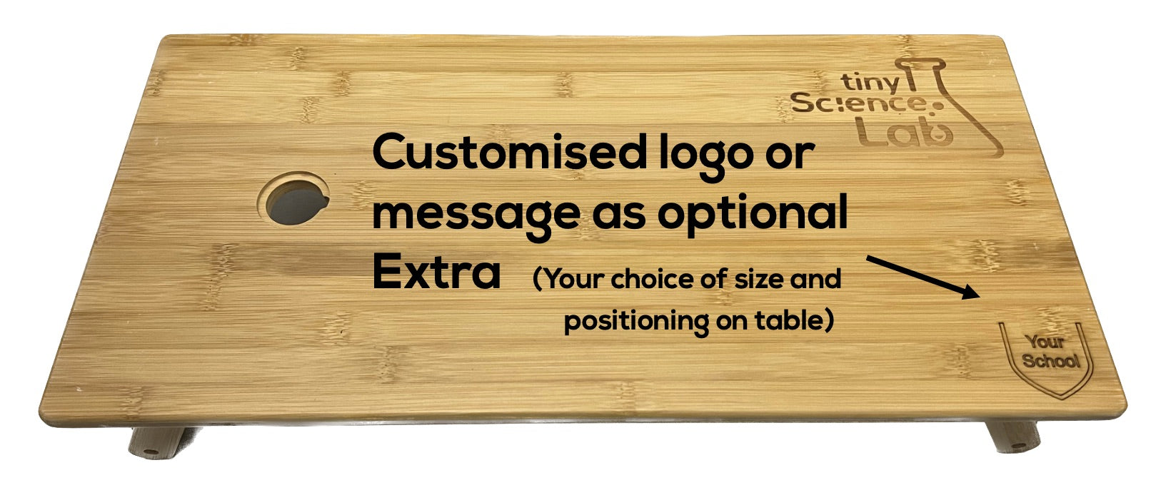 Custom Logo or Customised Message Lasered onto Chemistry Table or Tabl ...
