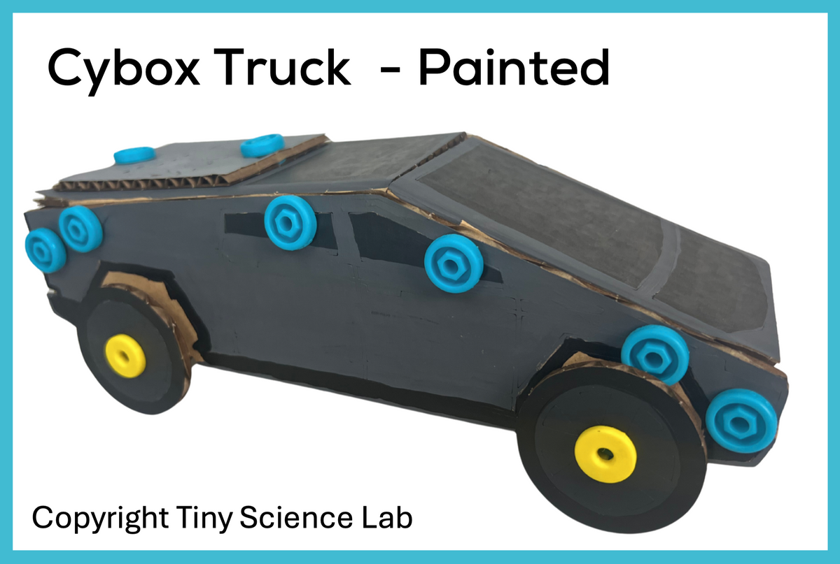 Cybox Truck Cardboard Construction Model Kit | Makedo Compatible – Tiny ...
