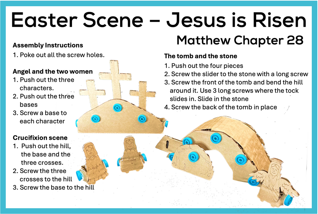 Easter Scene | Jesus is Risen | Stone is rolled away | Cardboard Const ...