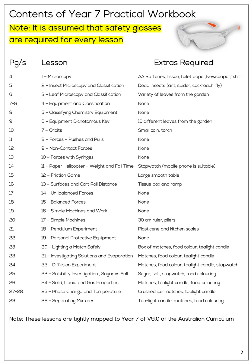 Year 7, 8,9 and 10 General Science Practical Course Workbook - Digital ...