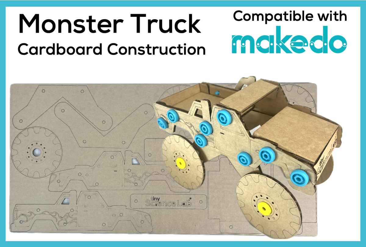 Monster Truck Cardboard Construction Model Kit | Makedo Compatible ...