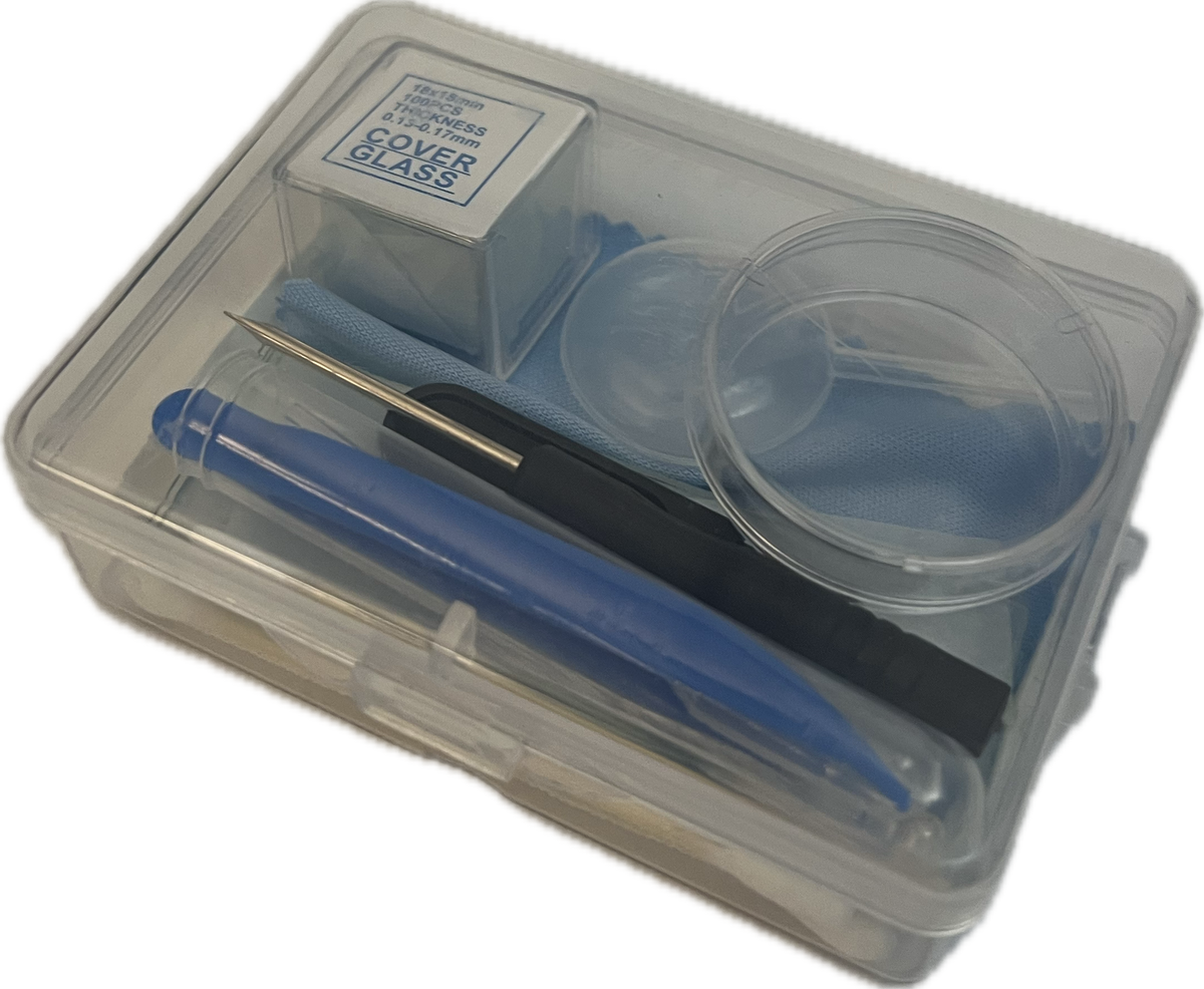 Microscope Accessory Kit with glass slides and cover slips – Tiny ...