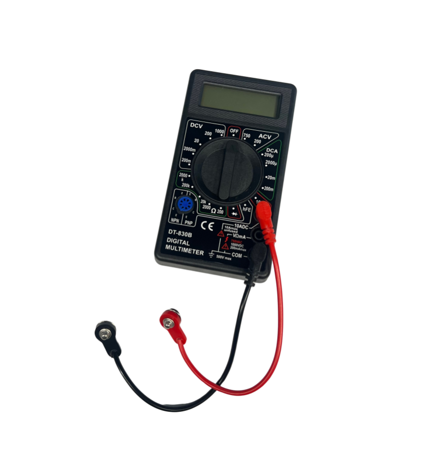 Digital Multimeter Current Voltage Meter with Clip Circuit Connectors ...