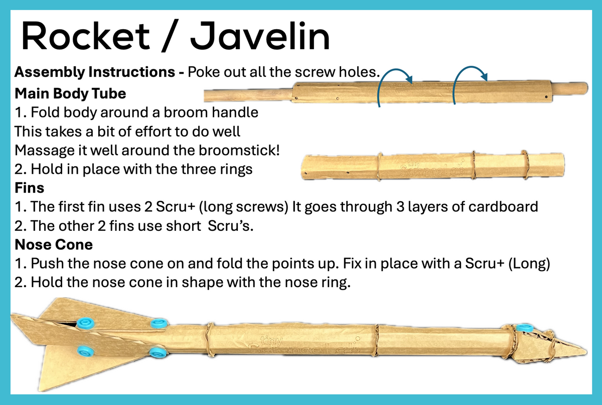 Rocket Javelin Cardboard Construction Model Kit | Makedo Compatible ...