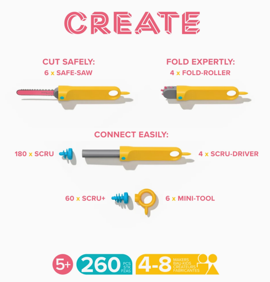 Makedo Create Kit Cardboard Construction – Tiny Science Lab